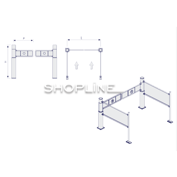Electronic Double Door Access Gate – ShopLine