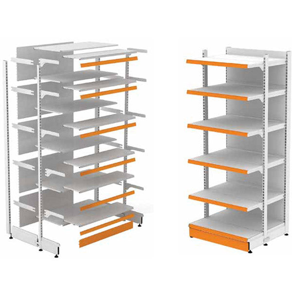 Double Shelving Unit with Multiple Heights and Depths – ShopLine